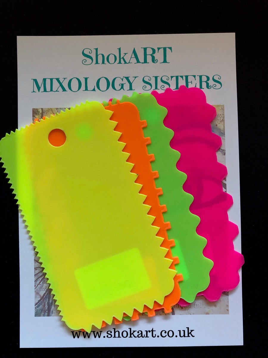 ShokART Texture Paste Scrapers (set of four) – PipART Creations